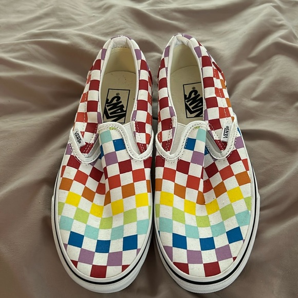 Vans | Shoes | They Are A Multi Color Van Checkerboard Shoes Never Been ...